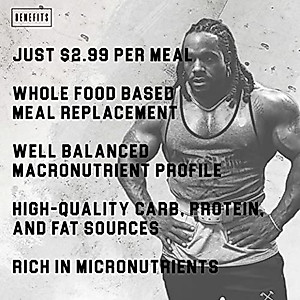 Axe & Sledge Supplements Home Made Whole-Foods-Based Meal Replacement Powder with Digestive Enzymes, Protein, Carbohydrates, and Fats, 25 Servings, Chocolate Brownie