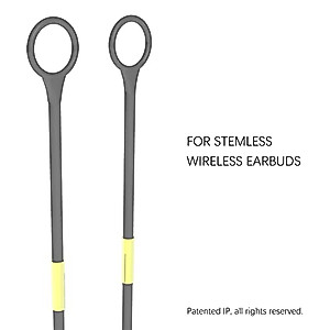 cobcobb Looper Wireless Earbuds Anti-Lost Strap Magnetic Cord for Stemless Wireless Headphone TOZO Bose JBL Beats Skullcandy Samsung(Grey 2Pack)