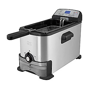 Kalorik® 3.2 Quart Digital Deep Fryer with Oil Filtration, Stainless Steel