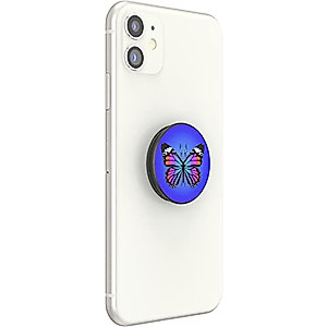 PopSockets PopTop (Top only. Base Sold Separately) Swappable Top for PopSockets Phone Grip Base, Playful PopTop - Lenticular Flutterfly