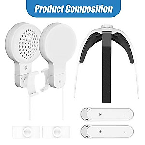 Eylgo Adjustable Head Elite Strap with Headphones for Oculus Quest 2 VR, Rotate 360 ​​Degrees Enhancing Sound Game Audio Headset Oculus Quest 2 Strap Replacement