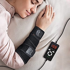 UTK Jade Infrared Heating Pad Wrap, Far Infrared Therapy Flexible Wraps for Wrist Elbow Leg and Arm - 47 X 2.4" with 8 Jade Stones, Auto Off and MEM Function