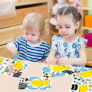 Make Your Own Honey Bee Stickers 36 Pack Spring Summer Make A Face DIY Stickers for Kids Bee Mine Bumble Bees Party Favors Gifts Creativity Crafts Fairy for Baby Shower Birthday School Rewards