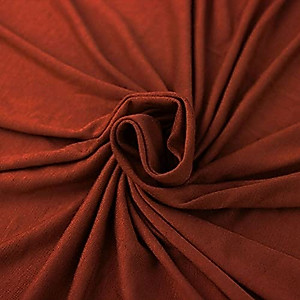 Texco Inc Stretch Rayon Spandex Jersey Knit (200 GSM)-Maternity Apparel, Home/DIY Fabric, Brick 1 Yard