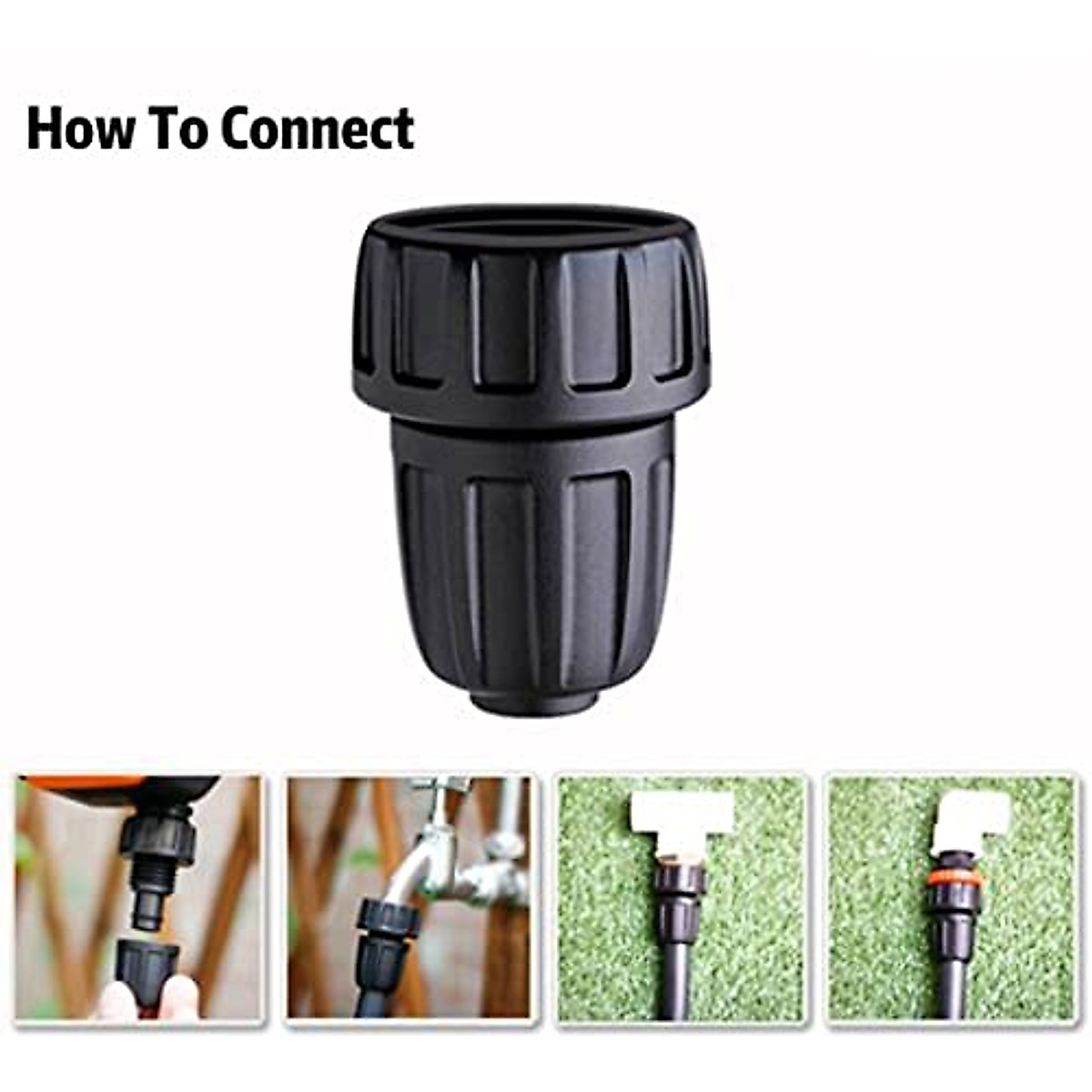 Yulaiyoen 1/2 Inch Drip Irrigation Tubing Faucet Adapter 3 Pack, 3/4" to 1/2" Irrigation Hose Adapter, 3/4 Inch Faucet Connector Garden Hose Adapter