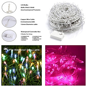 LIUPENGWEI 24V Low Voltage Fairy Lights, 10M 100LED Waterproof String Lights Long LED Outdoor Garden Lights Christmas Lights Lighting 8 Operation Modes For Patio Party Wedding Yard Trees Home garden G