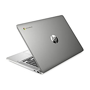 HP Chromebook 14A-NA1011CA, 14-Inch Laptop FHD IPS Intel Celeron N4500, 8GB LPDDR4 RAM, 128GB eMMC, Intel UHD Graphics, Micro SD Card Reader, USB C, WiFi, Bluetooth, ChromeOS, Mineral Silver (Renewed)