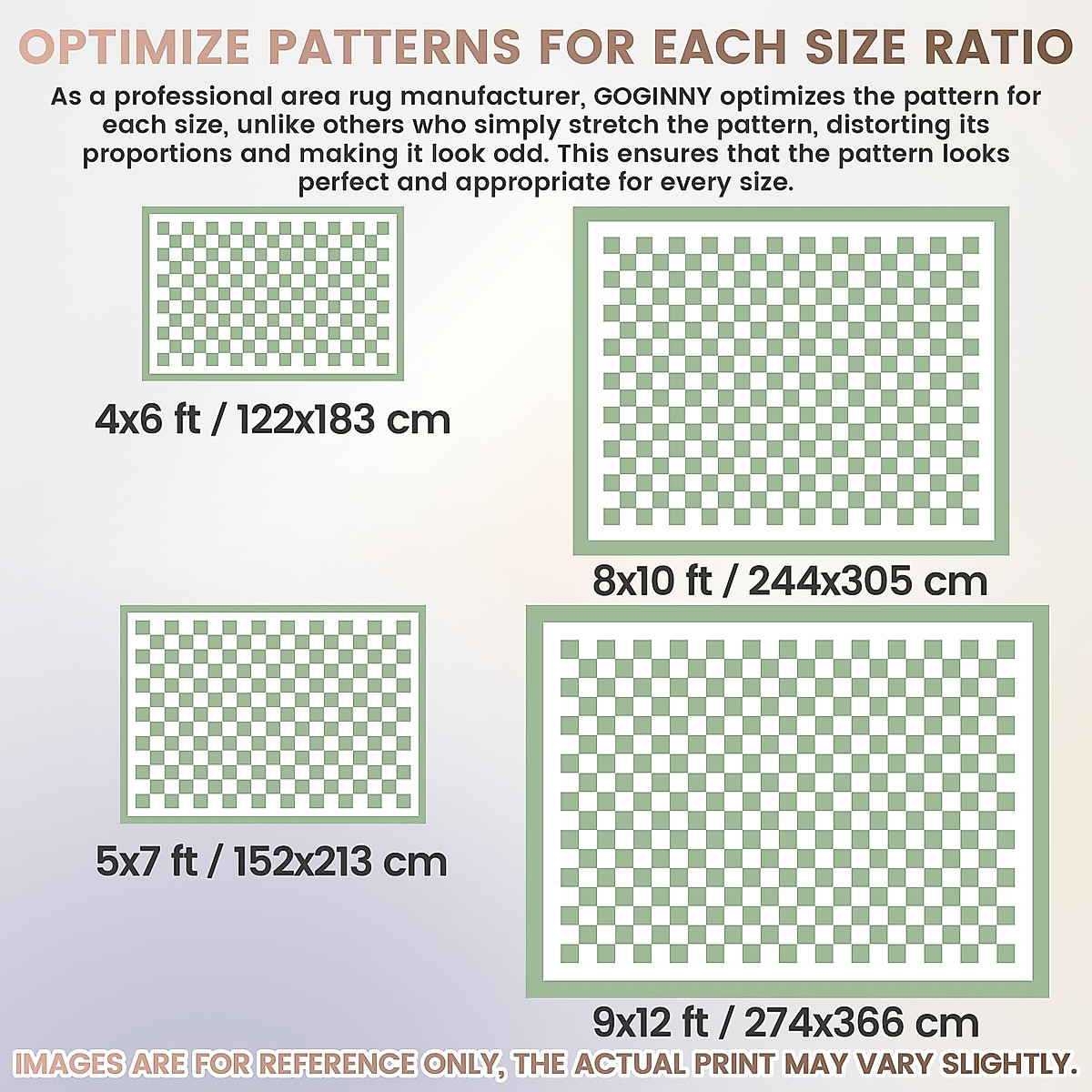 Washable 5x7 Checkered Area Rug for Living Room, Sage Green Checkerboard Modern Boho Large Rugs, Ultra Thin Low Pile Lightweight Indoor Carpet with Non-slip Backing for Bedroom Classroom Playroom Kids