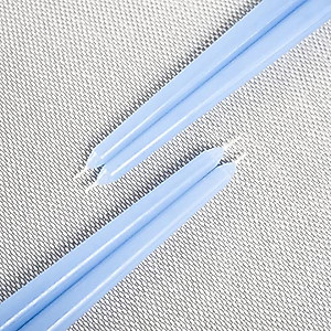 CANDWAX 10 inch Taper Candles Set of 12 - Dripless Taper Candles and Unscented Candlesticks - Perfect as Dinner Candles and Household Candles - Baby Blue Candles