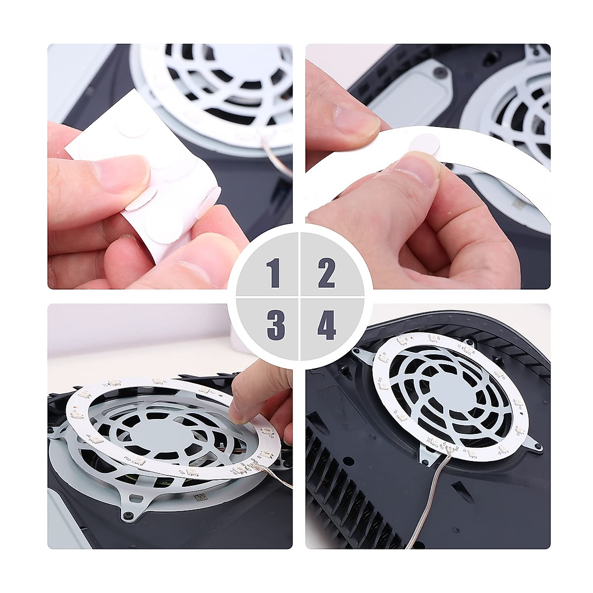 PS5 Accessories, PS5 Black Plates Digital Edition and PS5 LED Strip Lights with Remote Control