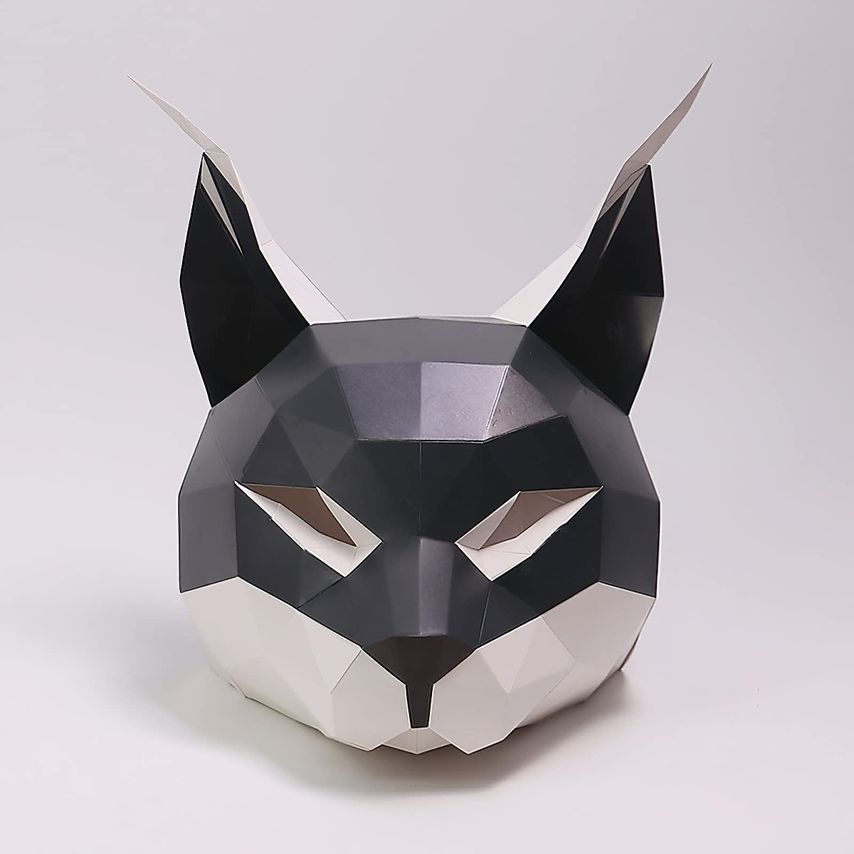 MUMUYILIN Eurasian Lynx Cat Animal Paper Model Mask For Costume Party Cosplay,3D Papercraft Art Origami,DIY Craft Gift Handmade Toy