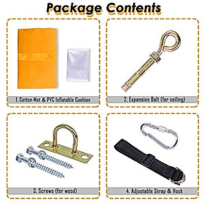 Funny Game Kids Pod Swing Hanging Seat Child Hammock Chair Indoor and Outdoor Sensory Swings 100% Cotton Loading Capacity 170 lbs (Yellow)