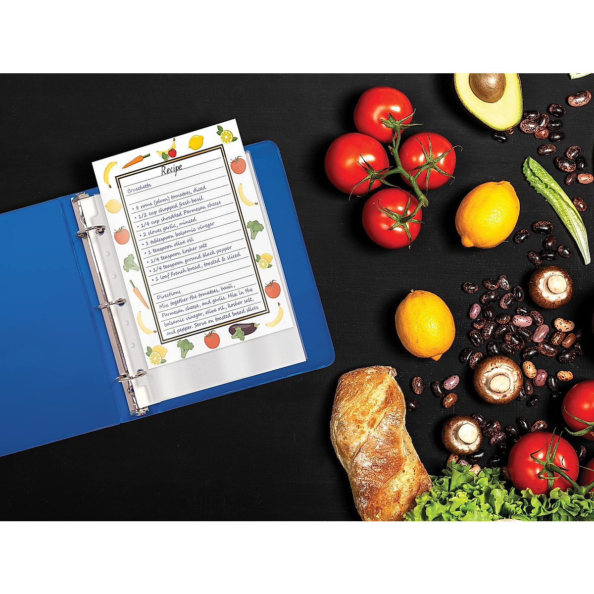 200 Count Mini Poly Sheet Protectors, Standard Weight, Diamond Clear, by Better Office Products, 5.5" x 8.5", 200 Pack