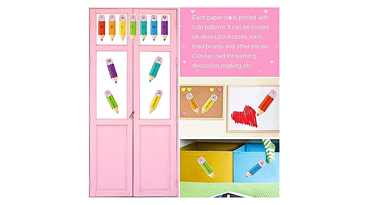 Colorful Pencil Cut-Outs for Classroom Decor