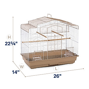 Prevue Pet Products SP50051 Barn Style Bird Cage, Brown/White