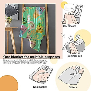 Cartoon Blankets Winter Warm Soft Blanket Throw for Bedroom Sofa Chair Lightweight Home Decor Travel Blanket 50*60inch（153CM*127CM）