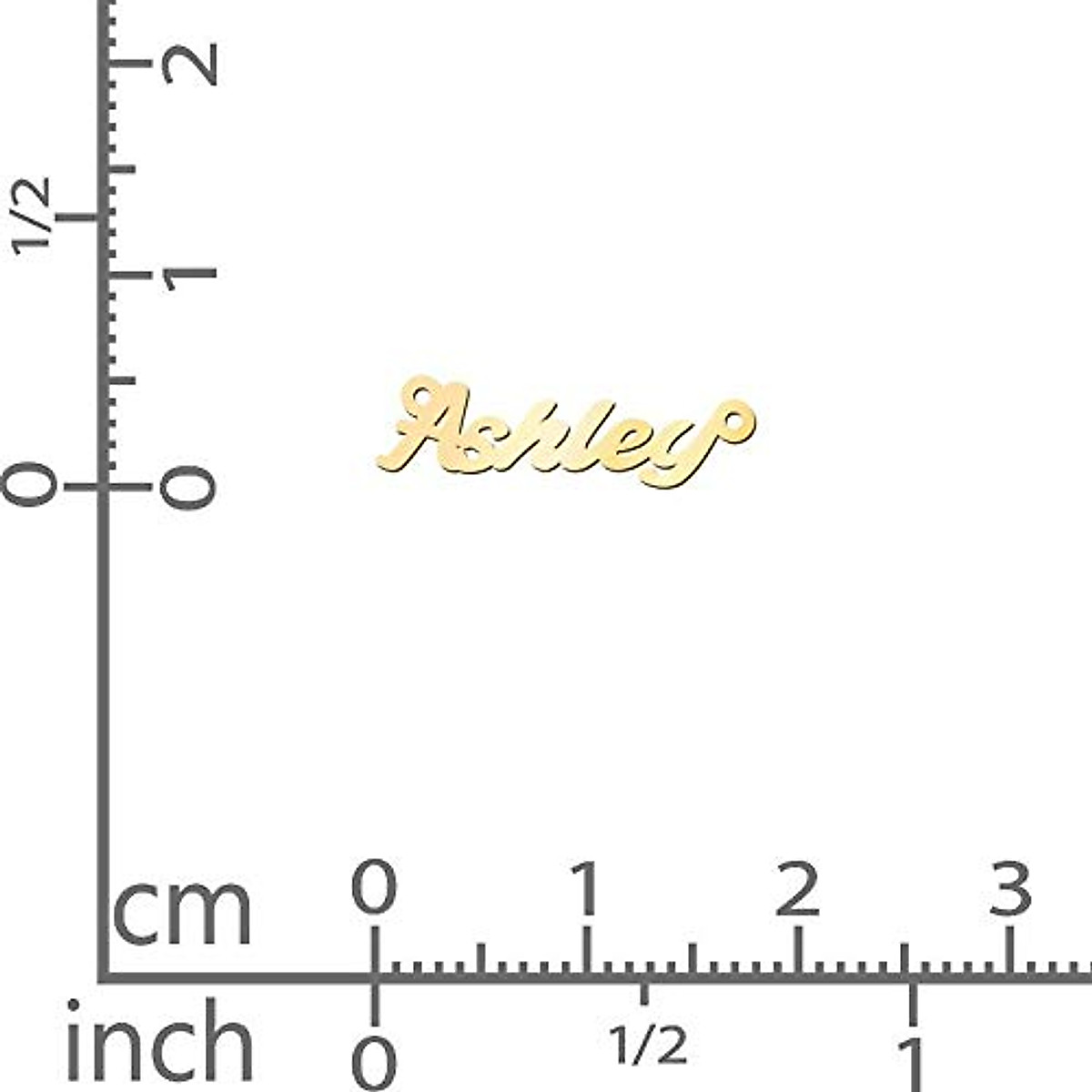 TSD 14K Yellow Gold Petite Personalized Name Necklace with a 16" Chain by JEWLR*