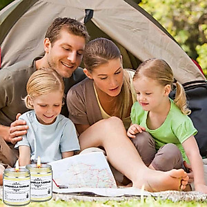 Citronella Candles Outdoor Large, 2 Pack Lemon Scented Candle, 16 OZ Natural Soy Wax Candles Set for Indoor Garden Patio Yard Home Balcony Bedroom Park Terrace Camping - 100 Hours Burning Time