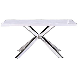 AZhome Kitchen and Dining Room Sets, Grey and Silver Pedestal Dining Table with 4 Grey Buttons Tufted Dining Chairs