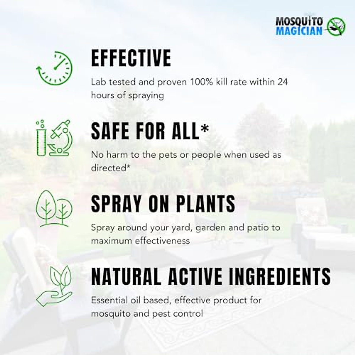 Mosquito Magician Backpack Fogger w/ 2 Gallons Liquid Concentrate - Gas Powered - Kills Mosquitoes, Fleas, and Fire Ants - Efficient Coverage - Easy & Comfortable Use - Ideal for Large Properties
