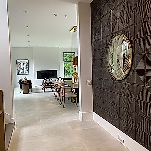 A la Maison Ceilings R06 Pyramid Illusion Foam Glue-up Ceiling Tile (21.6 sq. ft./Case), Pack of 8, Black Brass