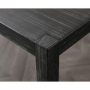 Kmax Dining Table Farmhouse Wood Kitchen Table Rectangular Table for Living Room,Dining Room,59”x35.5”x30” Inches,Black