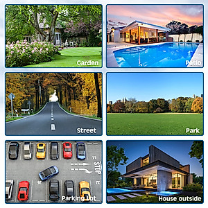 FEELON 4 Pack 150W LED Flood Lights Outdoor, 2 Pack 5000K Daylight White Lights + 2 Pack RGB Lights,Super Bright Work Light with Plug,IP66 Waterproof Outdoor Floodlights for Yard, Garden, Playground