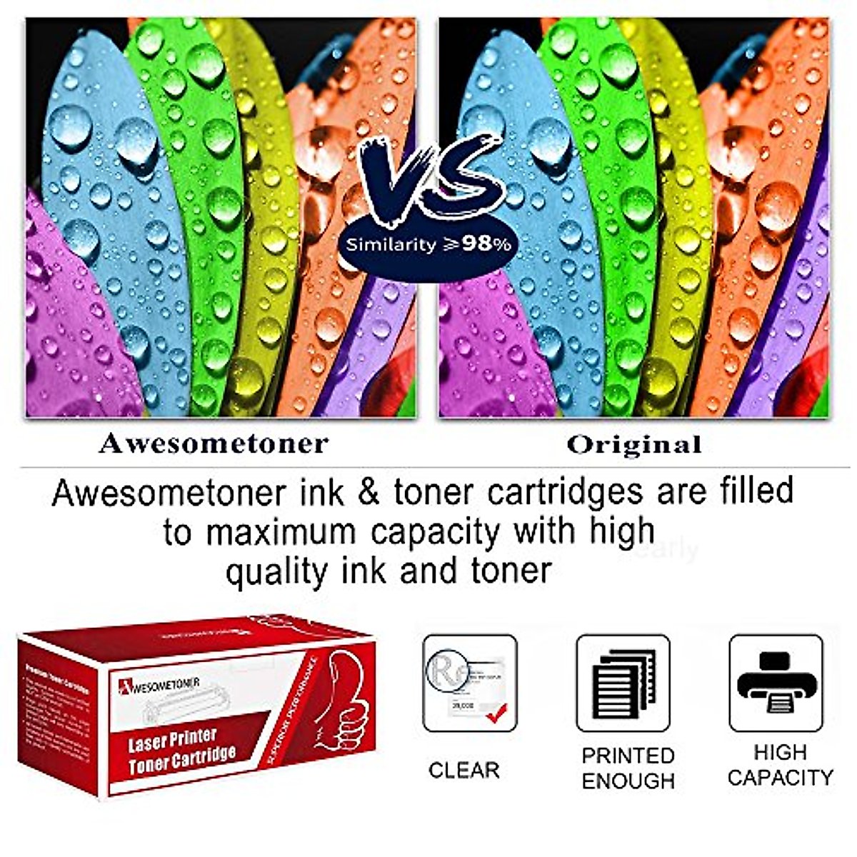 Awesometoner Compatible Replacement for P-Touch Brother TZe-335 (TZ335) use with GL100, PT200, PT1000, PT1000BM, PT1010, PT1010B, PT1010NB, PT1010R, PT1010S, PT1090 (White on Black, 3-Pack)