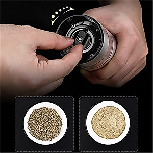 BaRdzo Electric Automatic Mill Pepper and Salt Grinder LED Light Peper Spice Grinders Seasoning Grinding Mill Kitchen Cooking Tools (Color : D, Size : 2pcs)