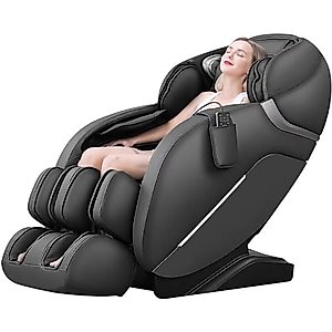 iRest SL Track A303 Massage Chair Recliner, Full Body Massage Chair with Zero Gravity, Airbags, Heating, and Foot Massage (Black)