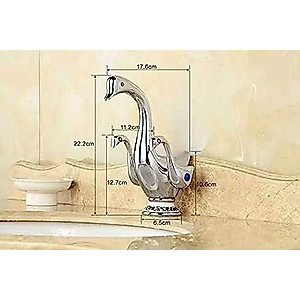 Kitchen & Bath Fixtures Taps Faucet,EuropUPC Basin Faucet Gold Hot and Cold Basin Faucet Bathroom Wash Basin Faucet - Retro Faucet, C,E,Sink Faucet