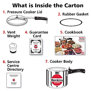 Hawkins 3 Litre Classic Pressure Cooker, Tall Design Inner Lid Cooker, Best Cooker, Silver (CL3T)