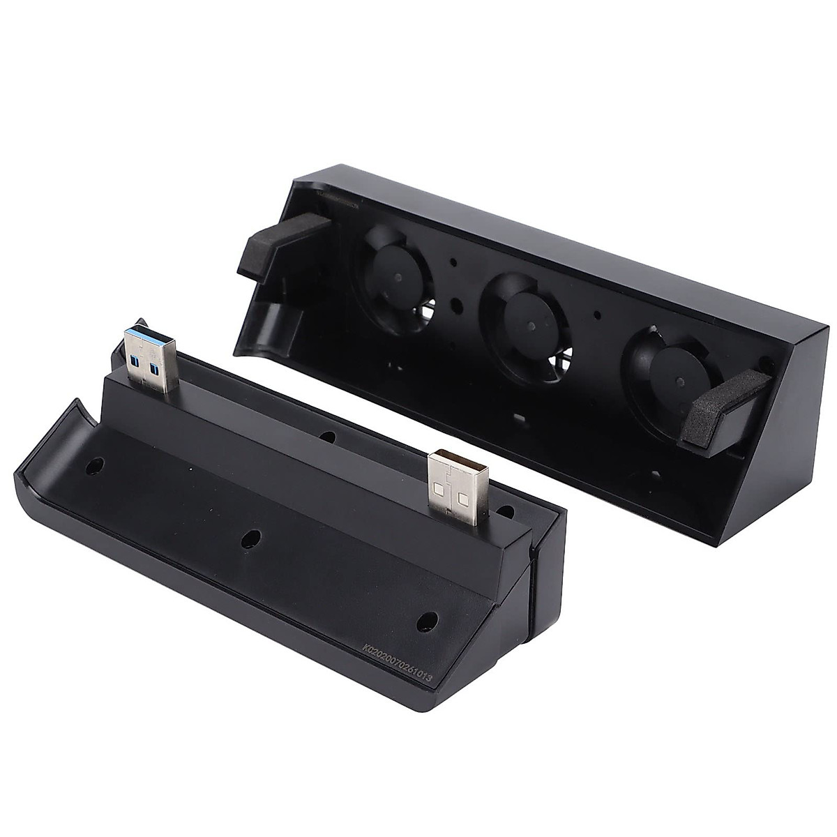 Kafuty-1 Cooling Fan and USB Hub Combination Kit for PS4 Slim Console System,4-Port USB 3.0 Adapter Splitter,Automatic Temperature Sensor Controlled Cooler,for Playstation 4 Slim