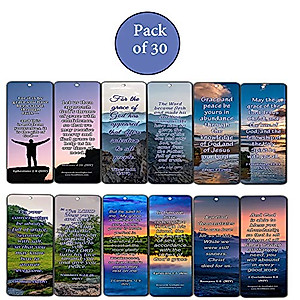 Bookmarks for Bible Verses About Grace NIV (30 Pack) - Handy Reminder Book Marker About God’s Grace