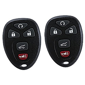 Keyless Entry Remote Control Fob for 2007-2016 Chevy Suburban Tahoe Traverse B uick Enclave Cadillac Escalade GMC Acadia Yukon (OUC60270, OUC60221) 5Btn 2 Pack