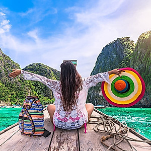 Mandala Crafts Boho Sling Bag for Women Crossbody Purse – Bohemian One Strap Backpack – Hippie Boho Backpack for Men Daypack Turquoise