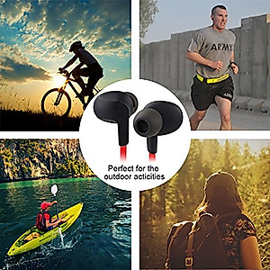 KingYou Bluetooth Earbuds Wireless Sports Headphones Super Comfort in Ear Magnetic Earphones with Built in Microphone Sweatproof for Gym Workout Running Jogging 8 Hours Play time (Red & Black)