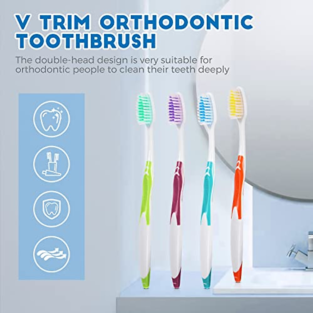 Disposable Toothbrush Toothbrushes Bulk Individually Wrapped Toothbrush Travel Tooth Brush Multi Color Tooth Brush for Hotels Guests Charity Church Homeless Kids Adult (100 Pieces)