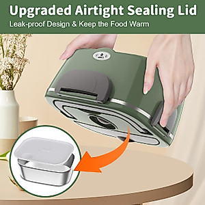 IFENROL Electric Heated Lunch Box 100W - 3-IN-1 Fast Heating Lunch Boxes Portable Food Heater for Adults,12V/24V/110V 1.5L Lunch Box with Leak-Proof Lid for Car Truck Office (3 Times Faster)