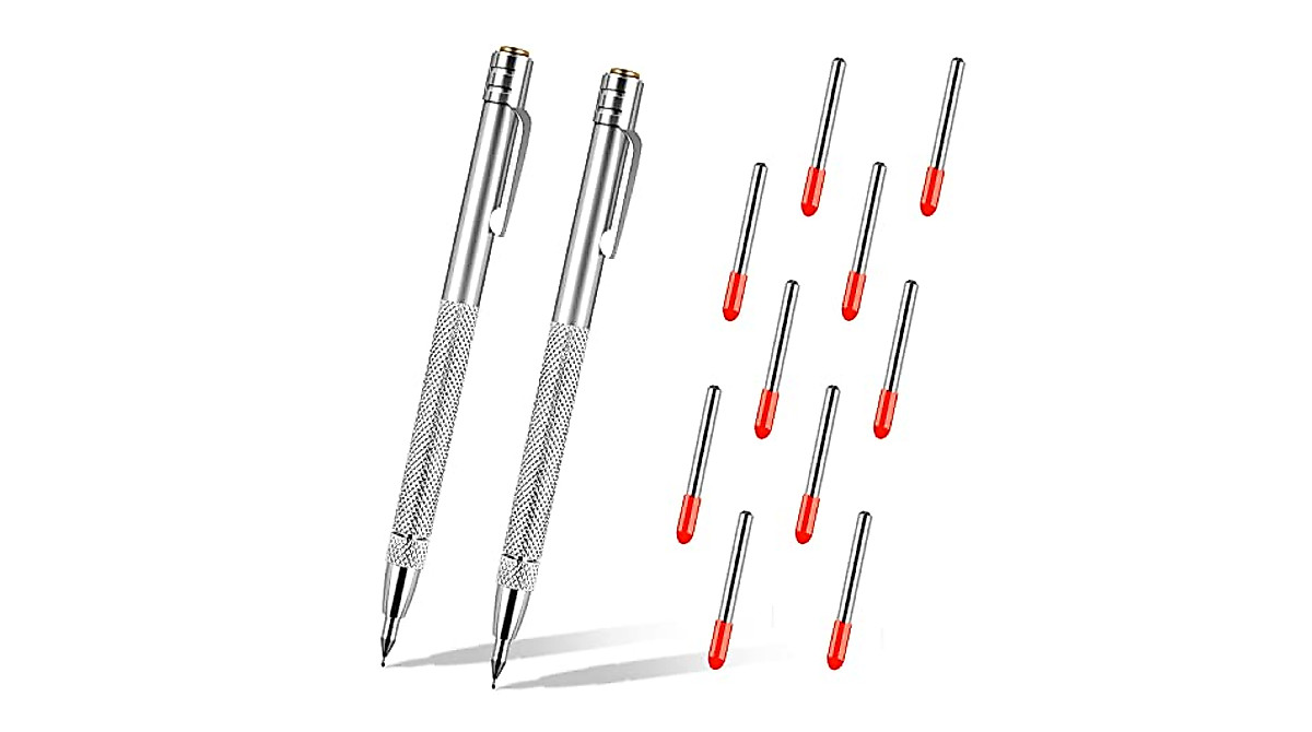 WXJ13 Tungsten Carbide Scriber - 2 Pack with Replacement Tips