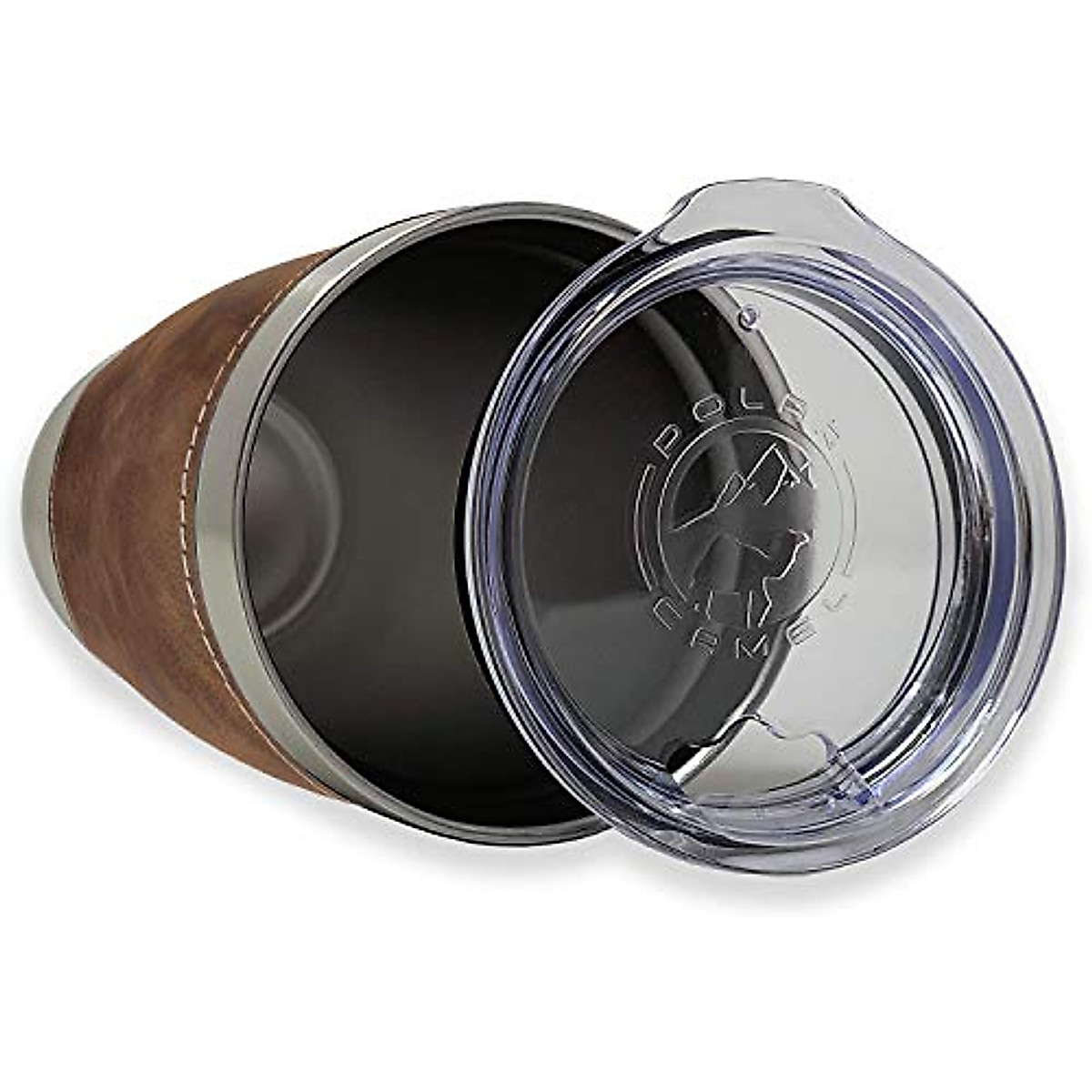 LaserGram 20oz Vacuum Insulated Tumbler Mug, Horse Head 1, (Faux Leather, Rustic)