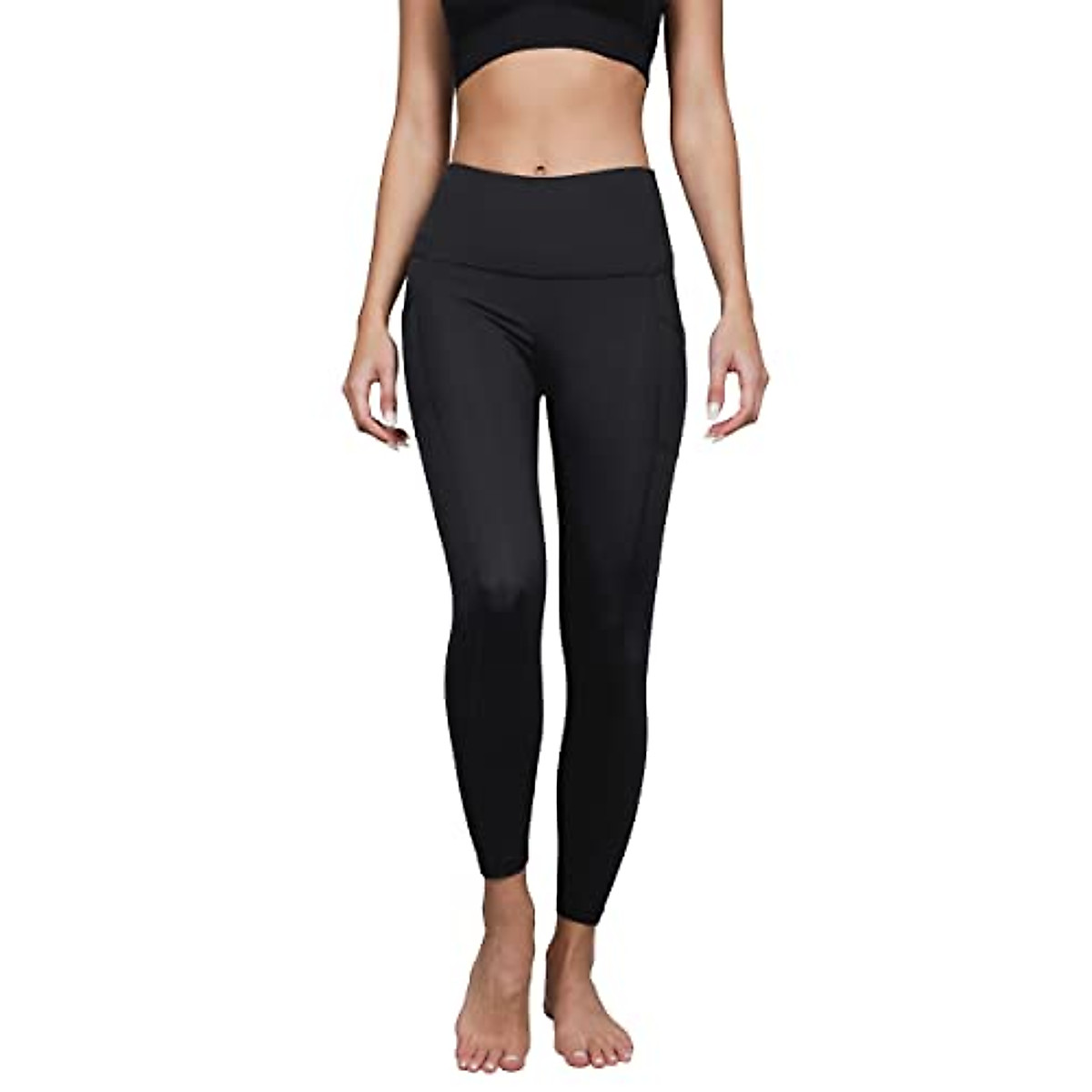 Yogalicious Lux High Waist Side Pocket Ankle Legging - Black - Small