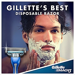 Gillette Mach3 Men's Disposable Razor, 3 Count, Mens Razors/Blades