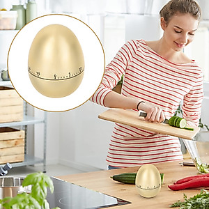 GANAZONO Egg Timer Wind up Timer Kitchen Timer Creative Cooking Timer Reminder Timer Cute Mechanical Timer Rotating Alarm Clock with 60 Minutes for Baking Learning Study Gold
