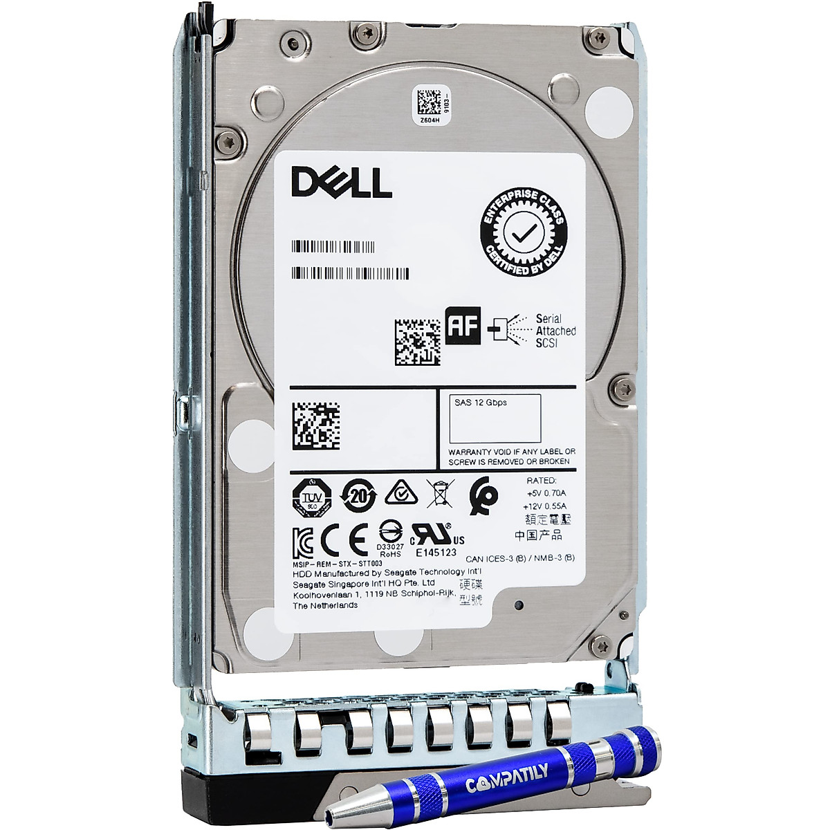 Dell 401-ABHQ 2.4TB 10K SAS 2.5-Inch PowerEdge Enterprise Hard Drive in 14G Tray Bundle with Compatily Screwdriver Compatible with R940XA R840 R440 R640 R6415 R740 R740XD R7415 R7425 R940