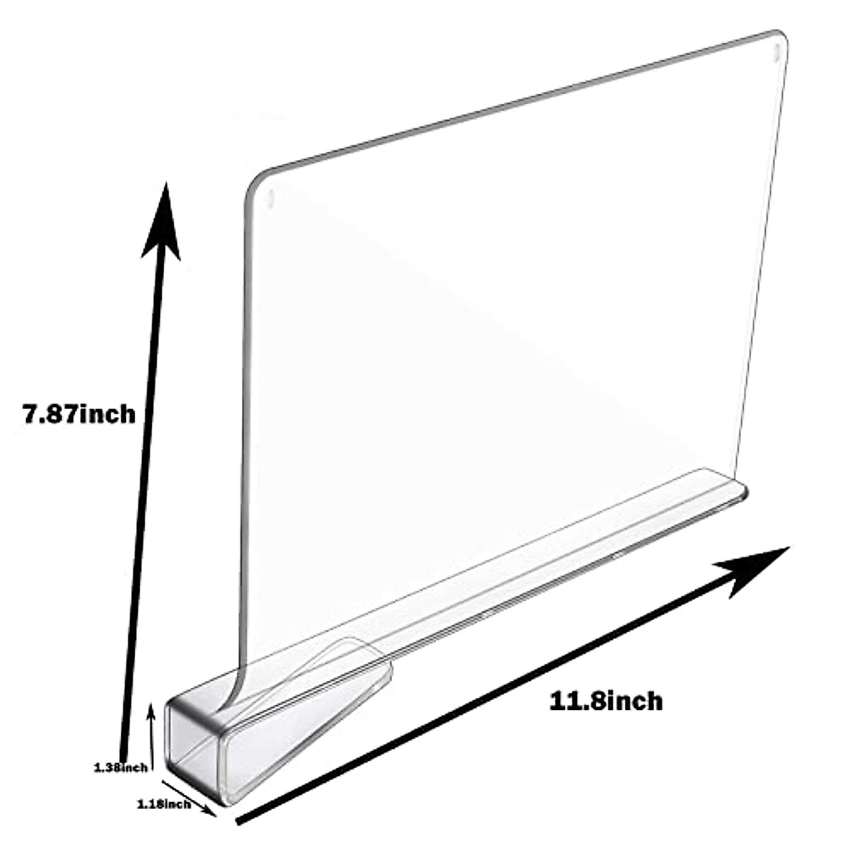 ERFEI Shelf Dividers for Closet Organization Clear Acrylic Shelves Organizer Multifunction Closet Separator in Bedroom Kitchen and Office (12pcs)