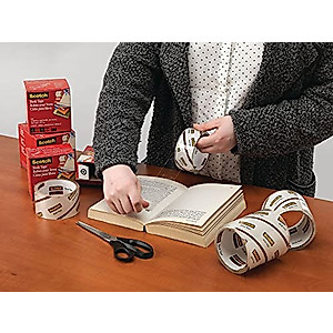 Scotch Book Tape, 2 in x 540 in, Excellent for Repairing, Reinforcing Protecting, and Covering (845)
