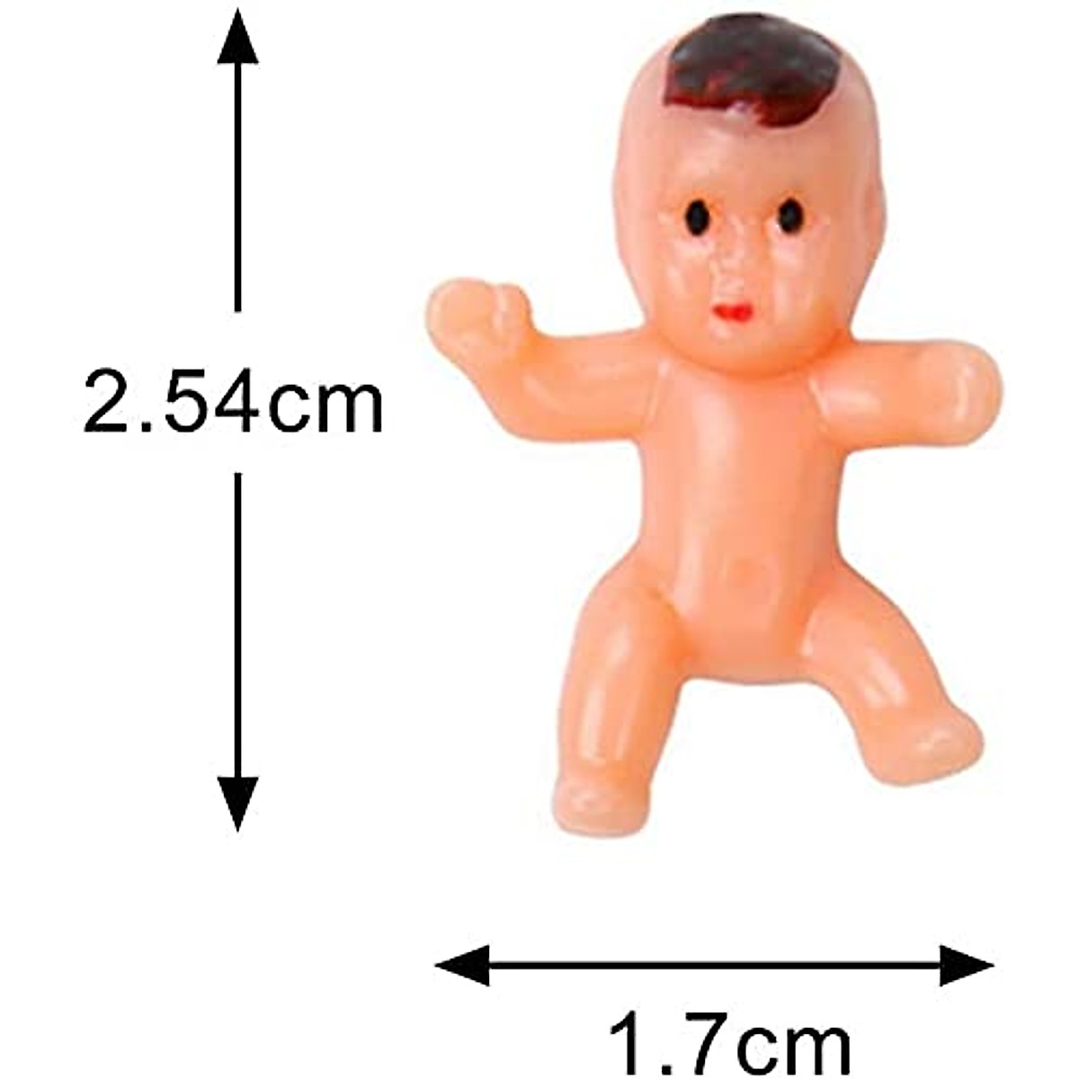 sansheng 1"Mini Babies Plastic for Baby Shower,Baby Party Preference/Baby Shower, Ice Games, Baby Game Decoration Party Decoration(80 Pieces)