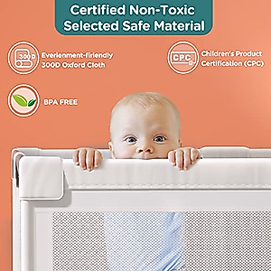 Baby Playpen,Playpens for Baby Anti-Fall Playpen, Large Playpen for Toddlers, Cherrysea Kids Safety Play Center Yard with Gate Sturdy Baby Fence Play Area with 4 Pull Rings and 30Pcs Ocean Ball