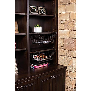 BirdRock Home Wire Basket for Storage - Set of 2 Baskets - Stackable - Hanging – Wall Shelf - Fruit Vegetable Organization – Pantry Cabinet - Metal Bin for Kitchen Counter – Bathroom Storage